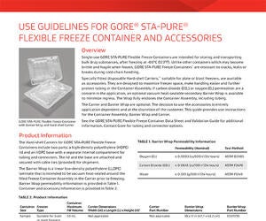 GORE® STA-PURE® Flexible Freeze Container | Gore